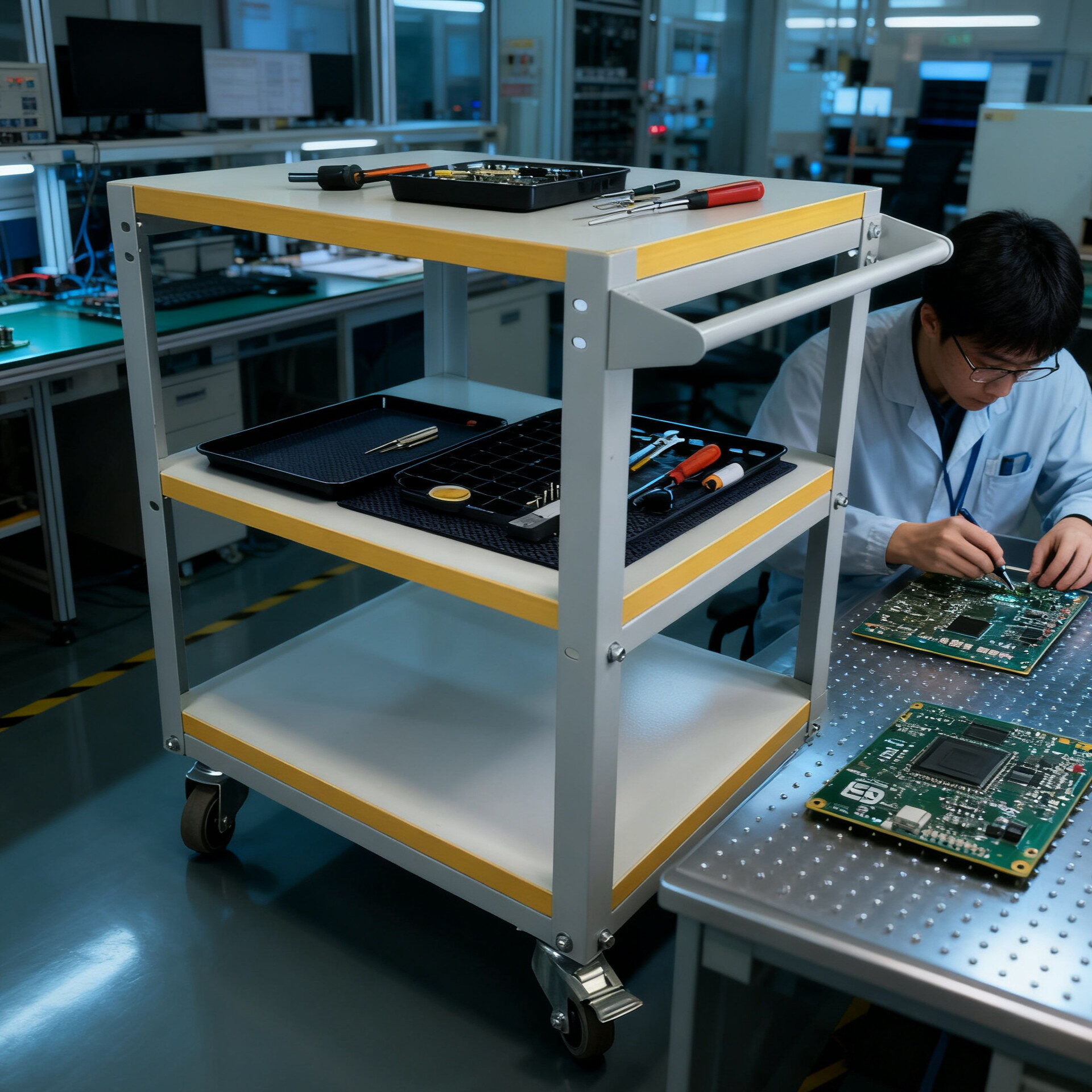 ESD Trolley & Cart Guide: Static-Safe Mobile Workstations for Electronics | TPS